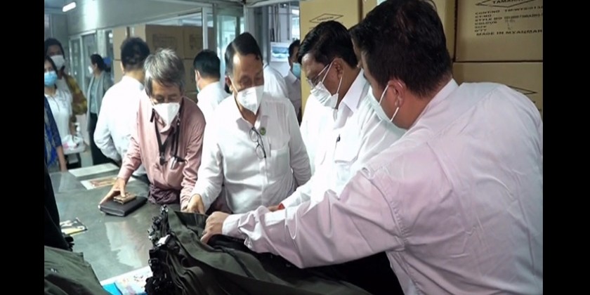 Inspection tour: MoI Union Minister inspected factories in Yangon ...