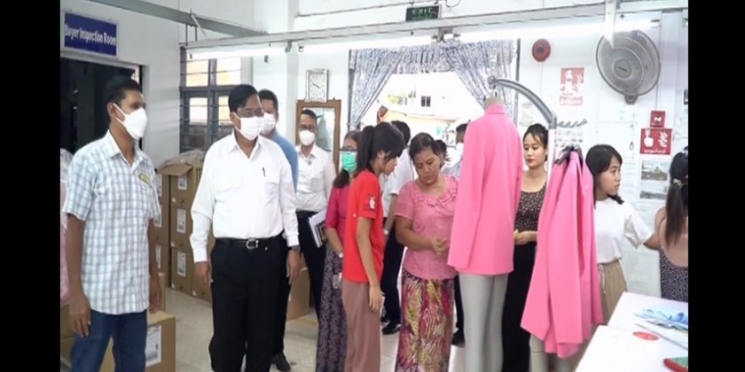 Inspection tour: MoI Union Minister inspected factories in Yangon ...