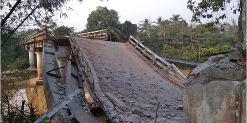 Bridge Explosion: Terrorists Destroyed A Bridge In Mon State | Myanmar ...