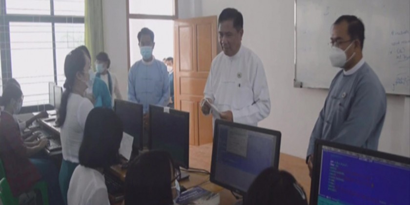 Inspection tour: MoST Union Minister inspected universities in Taungoo ...