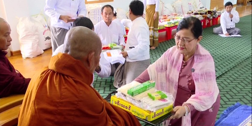 Donation Ceremony: Offering robes and provisions for flood affected ...