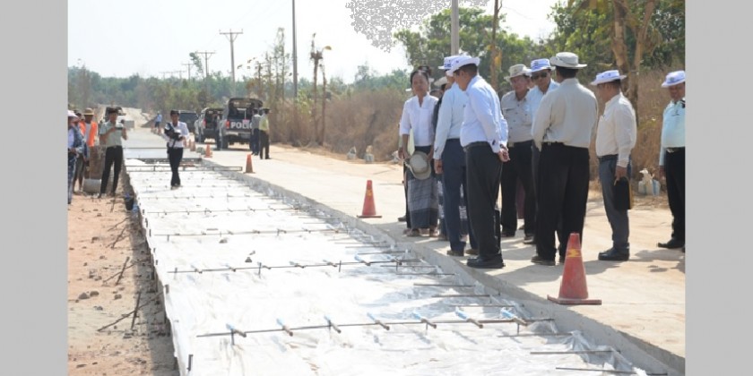 Development Works: Road upgrading works inspected | Myanmar ...