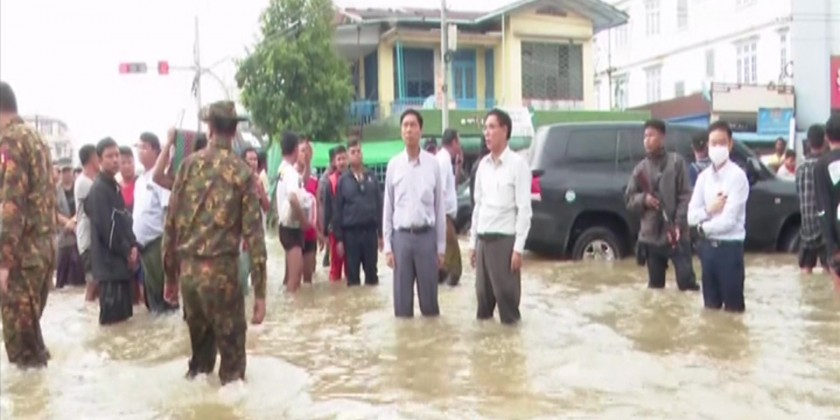 Floods in Bago Region: Union Minister provides cash and food at the ...