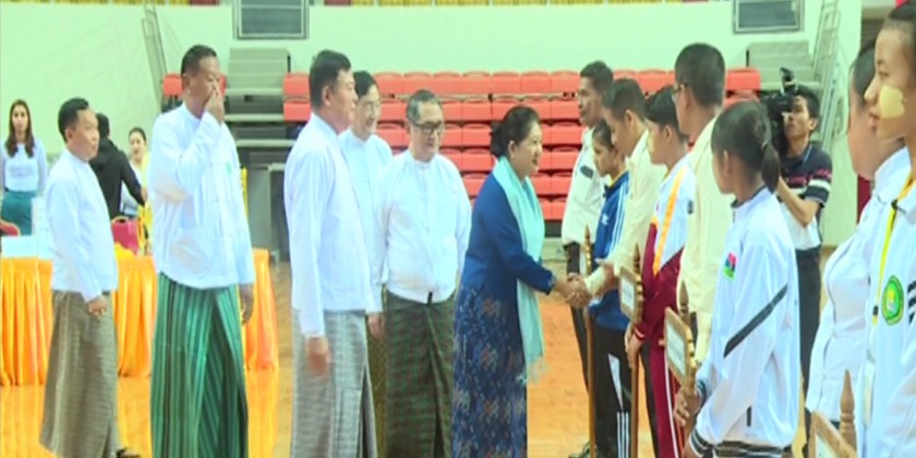 Traditional Chinlone competition: SAC members attended the opening ...