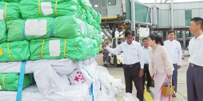 Humanitarian Assistance: Relief supplies from China arrive Myanmar ...