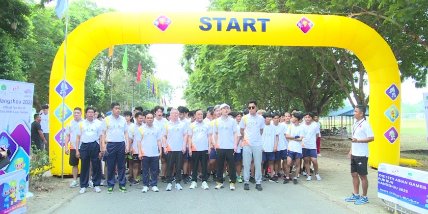 Asian Games fun run: Asian Games fun run competition held in Myanmar ...