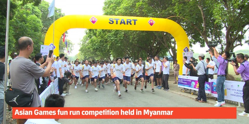 Asian Games fun run: Asian Games fun run competition held in Myanmar ...