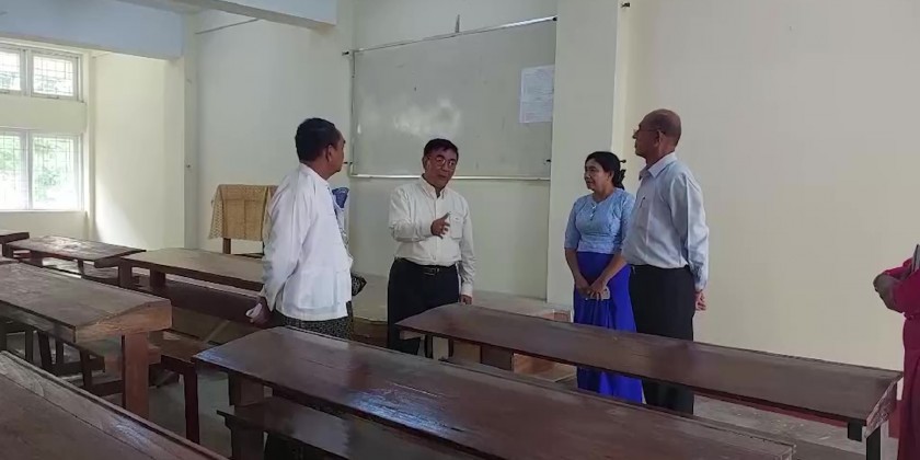 Inspection tour in Sittway: MoE Union Minister visits universities in ...