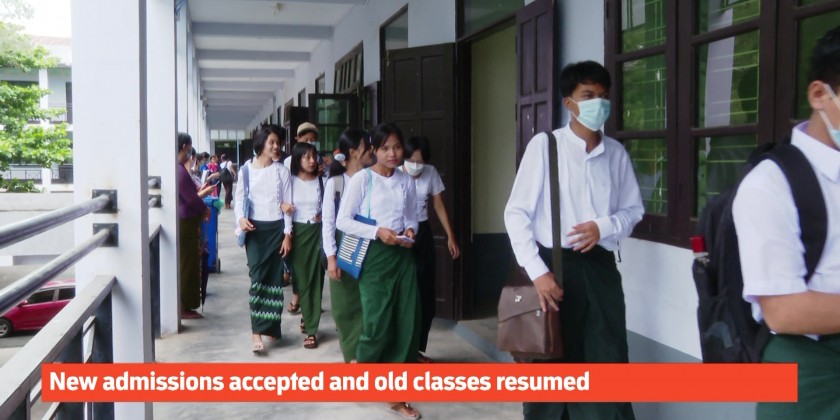 Yangon University of Education reopens: New admissions accepted and old ...