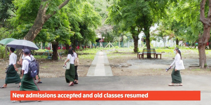 Yangon University of Education reopens: New admissions accepted and old ...