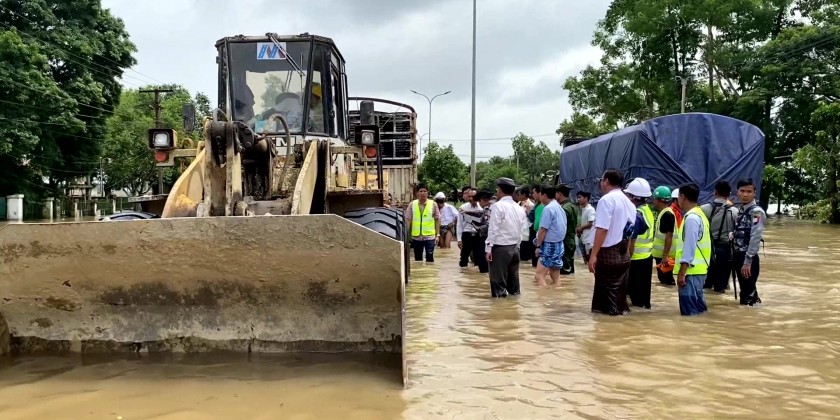 Flooding in Bago: CM visits relief camps, provides aid, makes ...