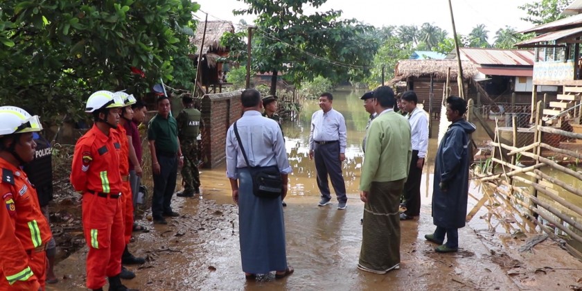 Flooding in Bilin: Chief Minister makes inspections and provides aid ...