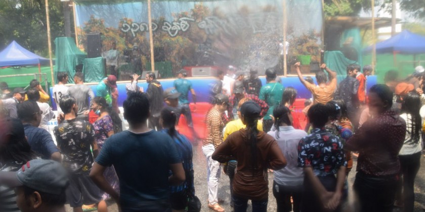Walking Thingyan: Celebration along Maha Bandhula Road in downtown ...
