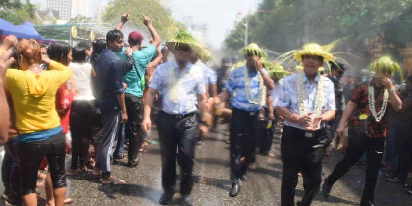 Walking Thingyan: Celebration along Maha Bandhula Road in downtown ...