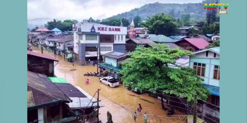 Flood Hit Hpakant: Rice, water provided to flood victims | Myanmar ...