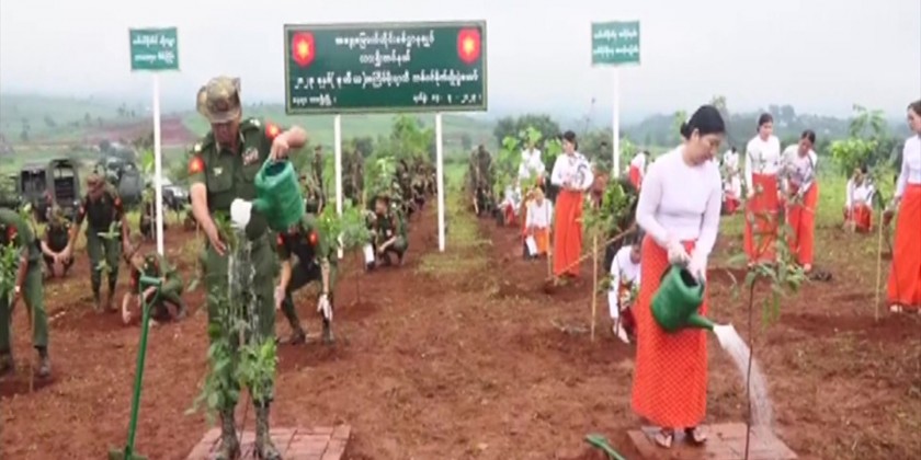 Monsoon Tree Planting Ceremony: Senior-General joins the event in Nay ...