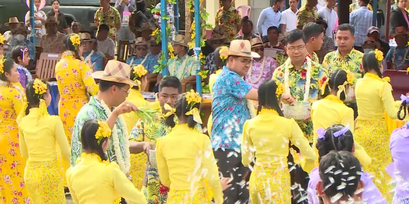 Thingyan Akyat Day in Kachin State: Thingyan revelers take part water ...