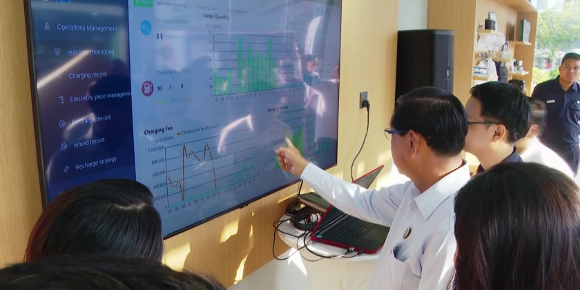Opening Ceremony : Myanmar’s first solar-powered EV charging station ...