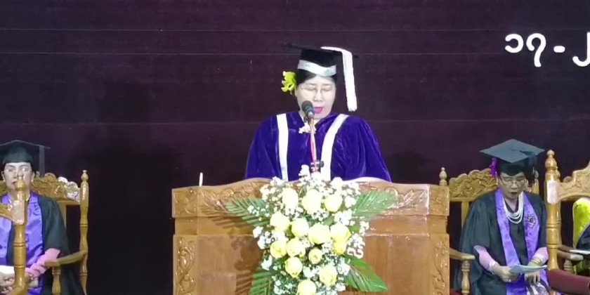 Convocation Ceremony: Bago University presents graduation certificates ...