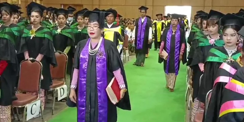 Convocation Ceremony: Bago University presents graduation certificates ...