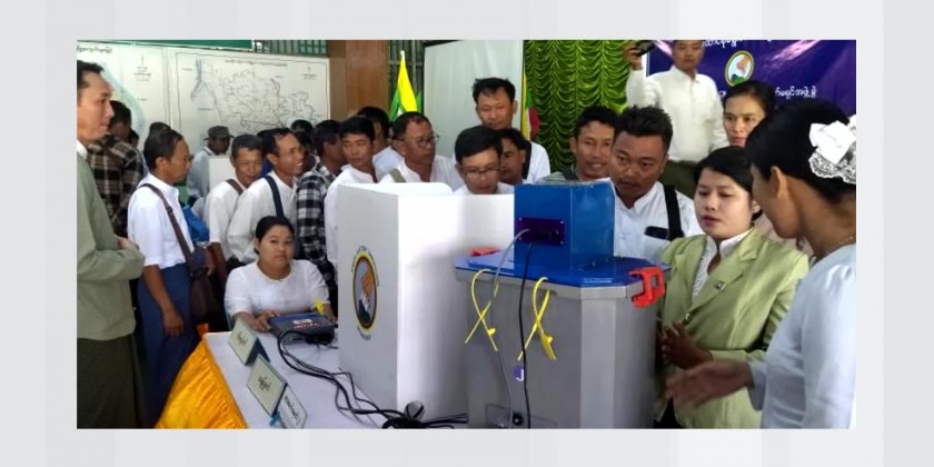 Preparation for Election: Demonstration on Myanmar Electronic Voting ...