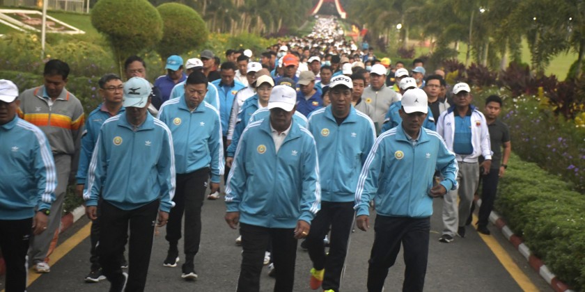 Mass walk in Yangon: Yangon Region CM joined the mass walk | Myanmar ...