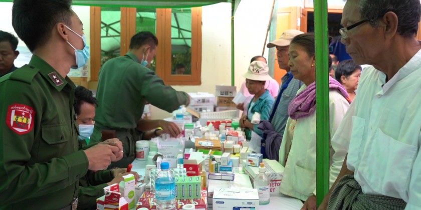 Healthcare Sector: Tatmadaw Mobile Medical Team providing health ...
