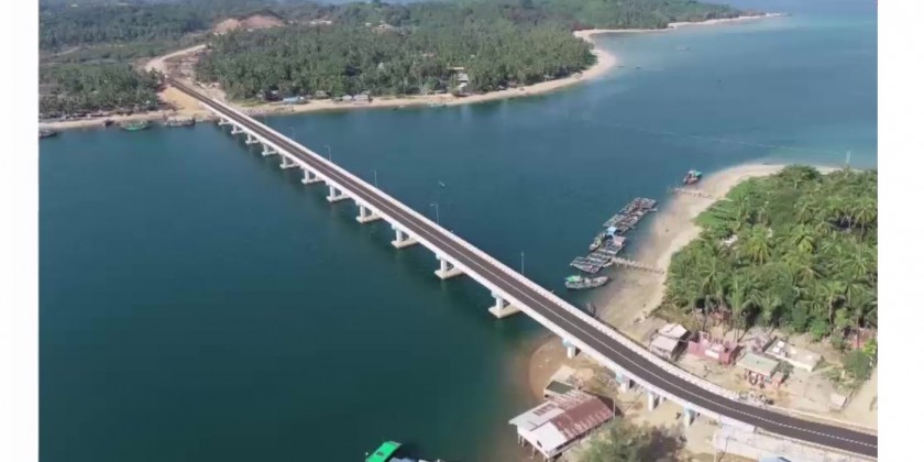 Smooth Transportation: Gwa Chaung Bridge construction works completed ...