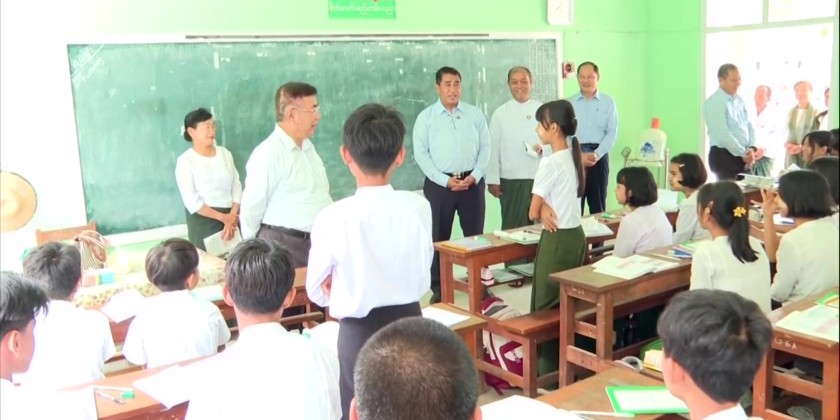Academic Tour: MOE Union Minister visits exam centers | Myanmar ...
