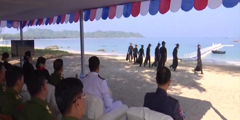 Naval Exercises: SG observes trainings of Local Navy Unit near Thandwe ...