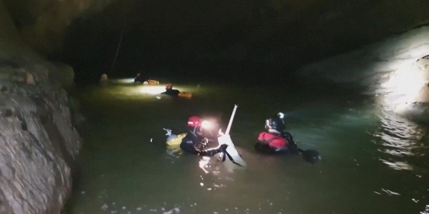 Divers rescue five people trapped in cave in Slovenia | Myanmar ...