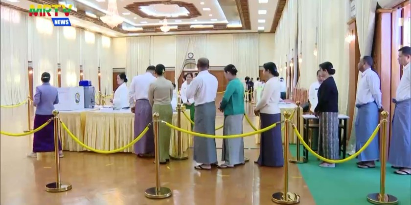 2025 General Election : Acting President casts vote in Nay Pyi Taw ...