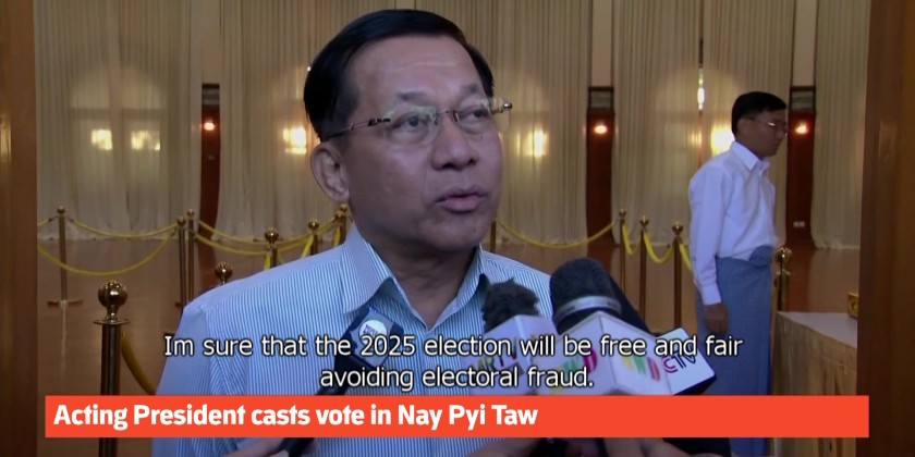 2025 General Election : Acting President casts vote in Nay Pyi Taw ...