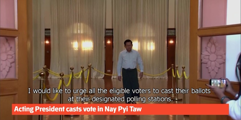 2025 General Election : Acting President casts vote in Nay Pyi Taw ...