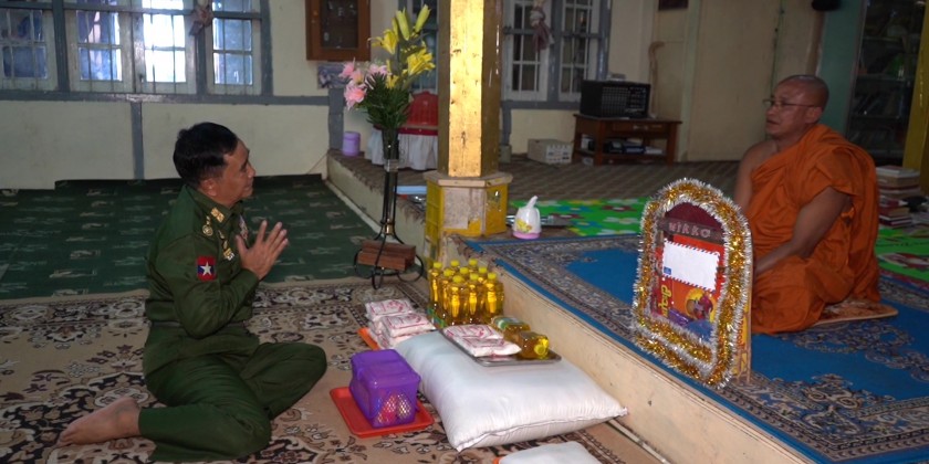 Relief Measures: Lt.General Min Naing offered offertories in Hakha Tsp ...