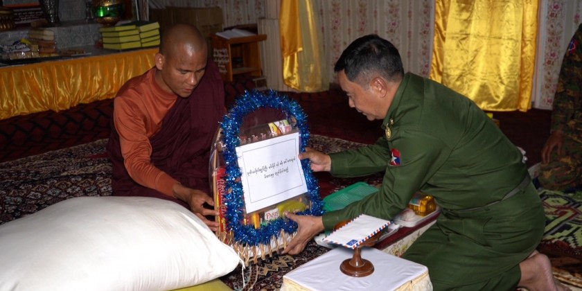 Relief Measures: Lt.General Min Naing offered offertories in Hakha Tsp ...