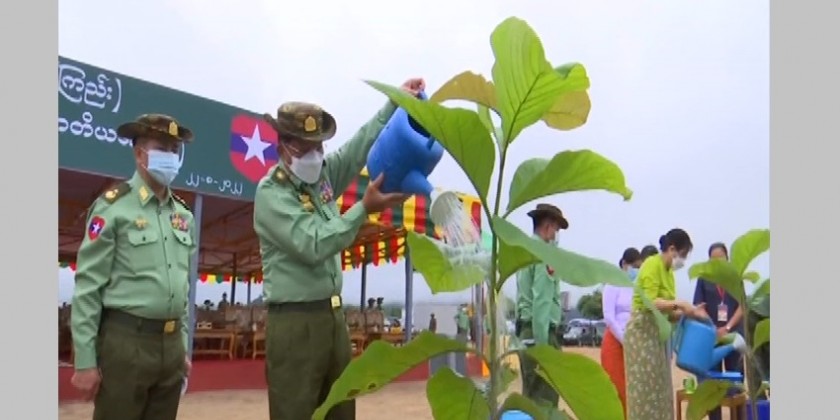 Tree planting ceremony: C-In-C planted tree of treasure at the ceremony ...