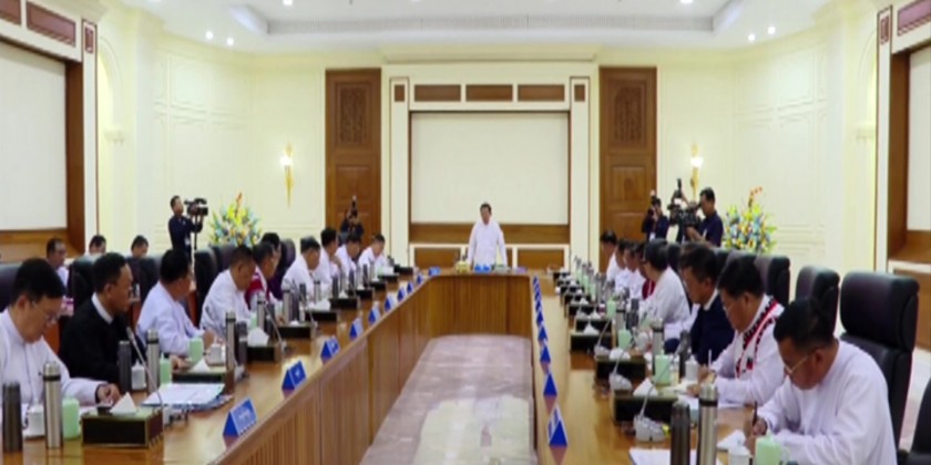 SAC Meeting 2/2023: Prime Minister addresses at the meeting in Nay Pyi ...
