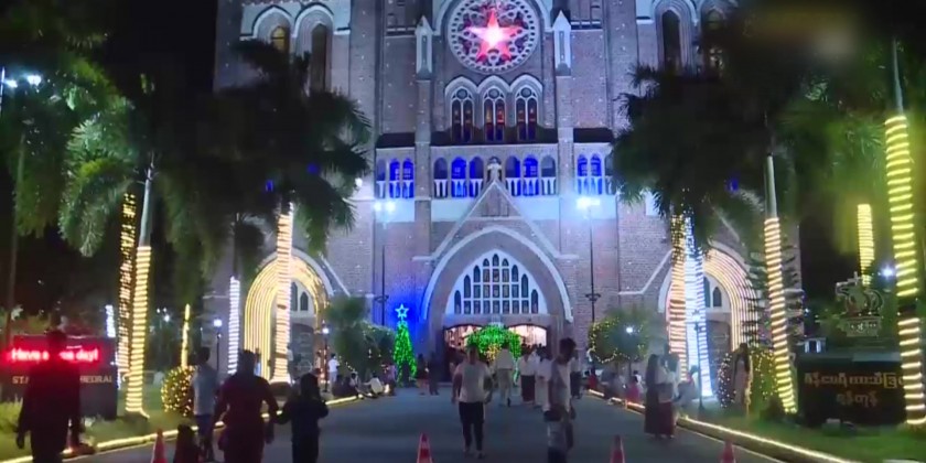 Christmas Lighting: Christmas illuminations in all churches | Myanmar ...