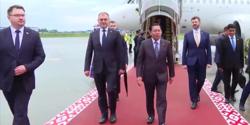 Arrival at Belarus: Myanmar delegation to attend EEF 2025 | Myanmar ...