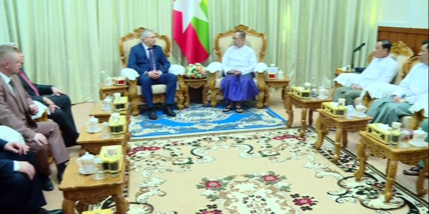 Election Observers : Receiving the Belarusian delegation in Nay Pyi Taw ...