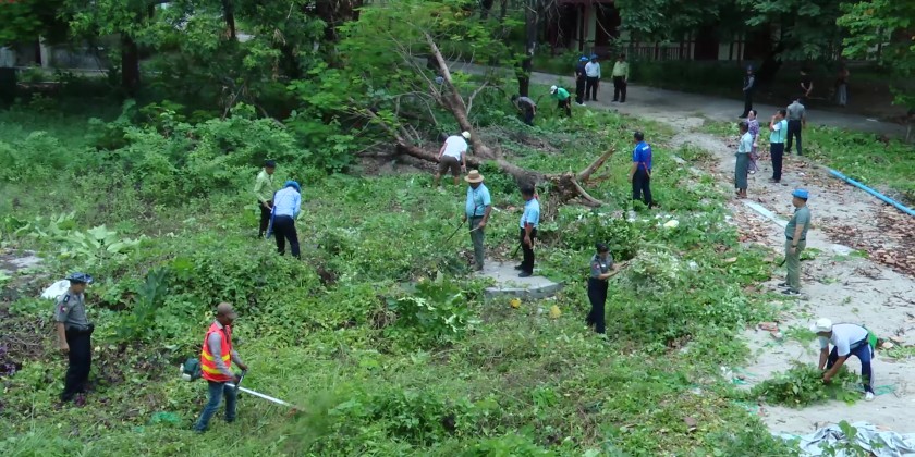 Collective cleaning tasks: Kachin State CM participated in the ...