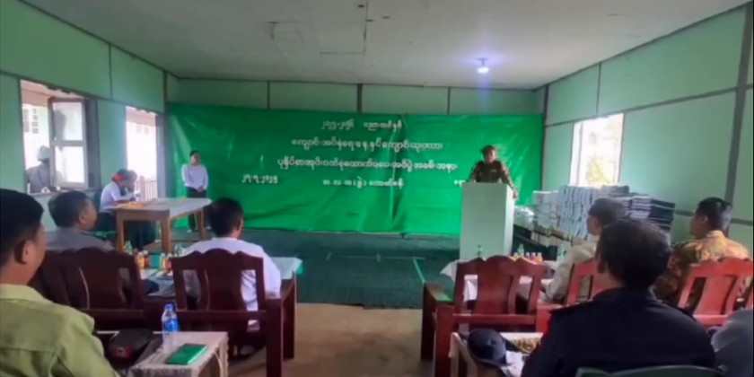 Providing school materials: School materials provided in BEMS (Laukphan ...