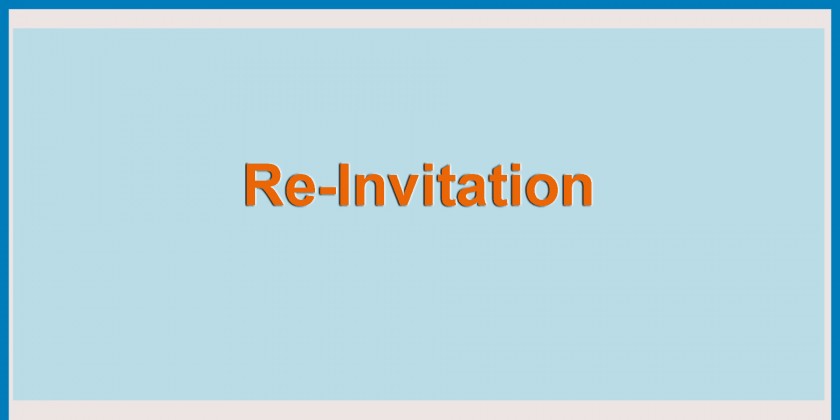 Re-Invitation: Re-Invitation To Citizens Residing In Regions For ...