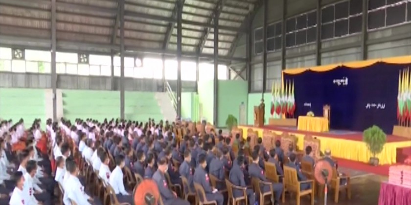 Meeting in Mingalardon station: VSG meets officers, other ranks and ...