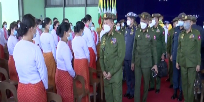 Meeting in Mingalardon station: VSG meets officers, other ranks and ...