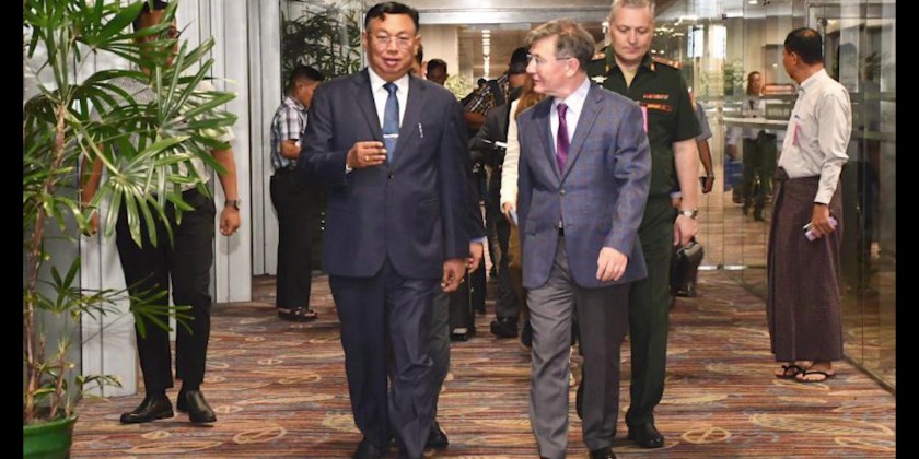 Meeting on security issues: Myanmar delegation attended the meeting ...