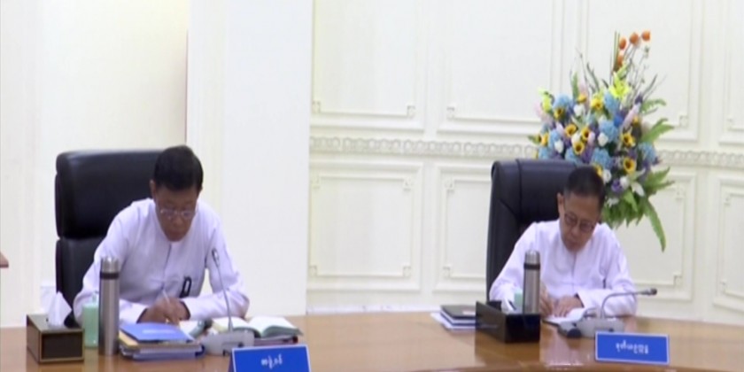 SAC Meeting (4/2023): PM delivers a remark at the meeting in Nay Pyi ...