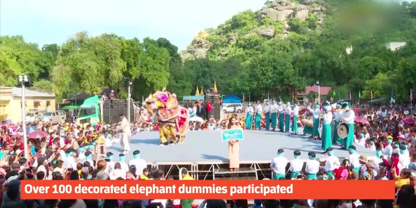 Elephant Dance Festival: Over 100 decorated elephant dummies ...