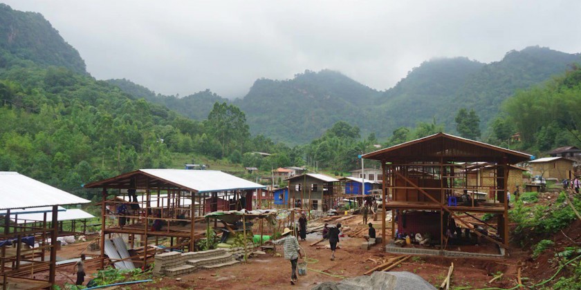 Rehabilitation: Inspection of reconstruction of houses in Hopong area ...